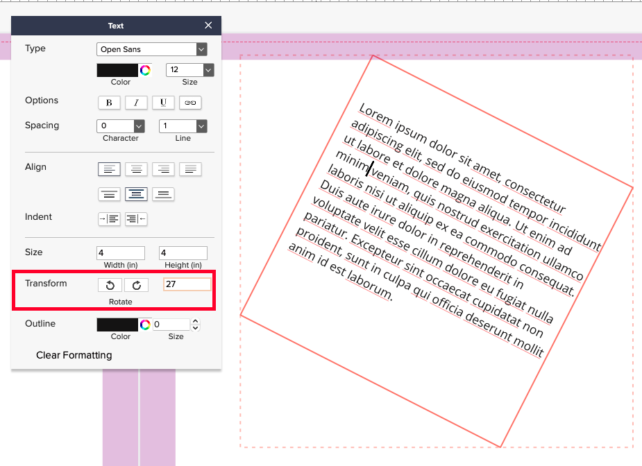 Rotate text in BookWright – Help Center